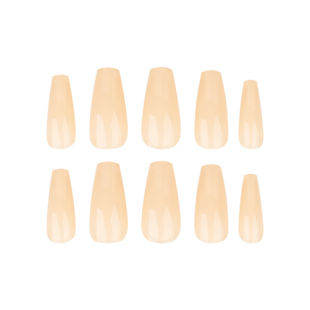 HQ Long Coffin Creamy Acrylic Nails | Kuwait - Trust Pharmacy